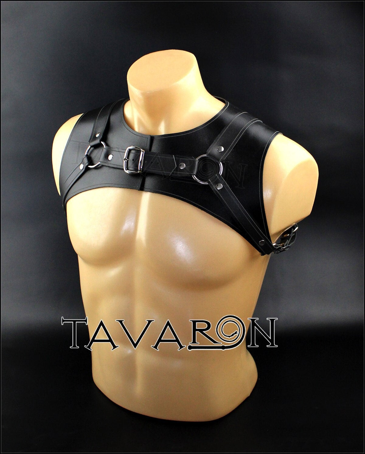 Wide leather chest harness for men – Tavaron Leather